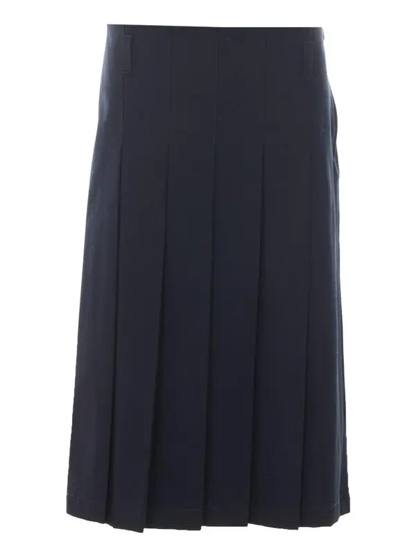 A.p.c. Pleated Cotton Skirt - Blue