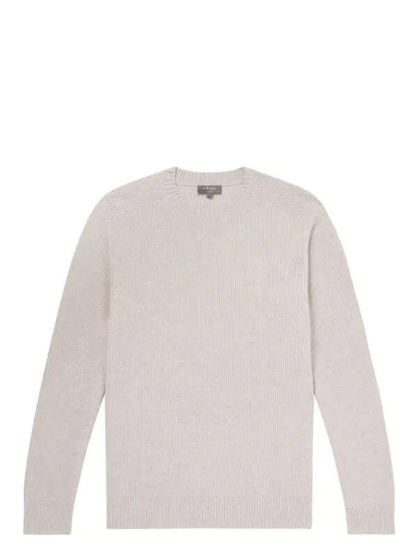 N.peal English Rib Cashmere Sweater - Gray