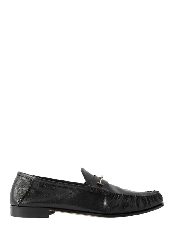 TOM FORD Ripley Embellished Leather Loafers - Black