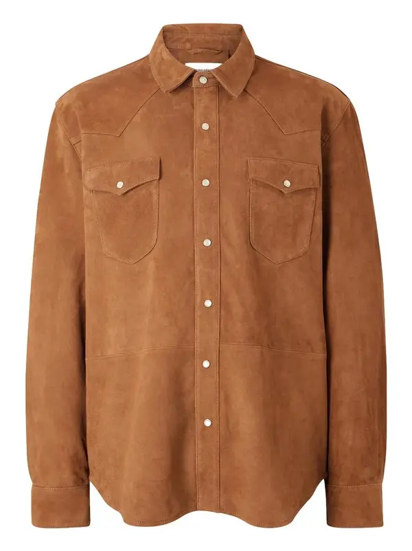 Officine Générale Marshall Suede Jacket - Brown