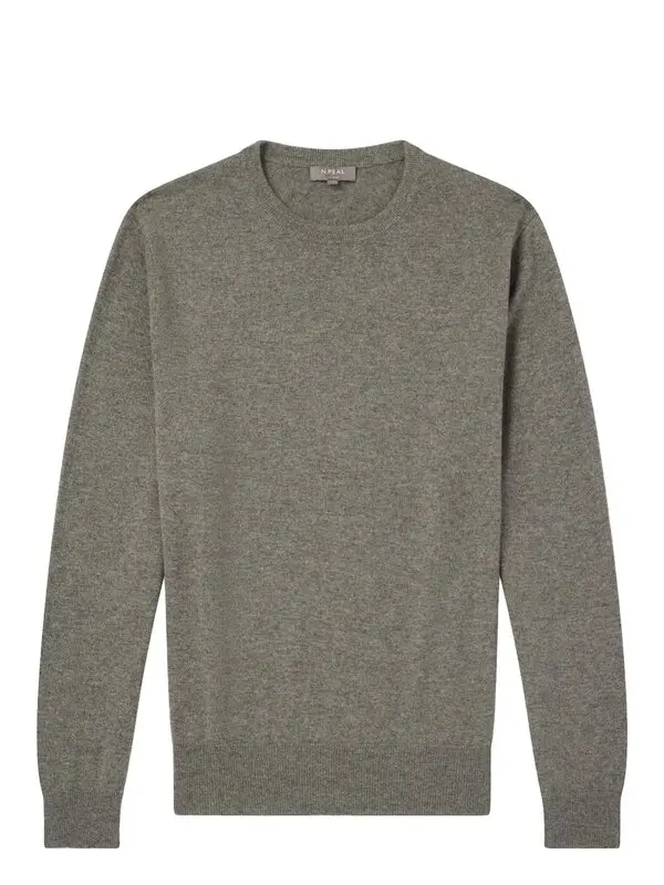 N.peal Oxford Cashmere Crew Neck Sweater - Brown