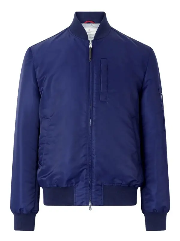 Brunello Cucinelli Padded Shell Bomber Jacket - Blue