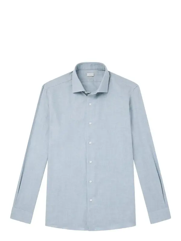 Caruso Cotton And Cashmere-blend Shirt - Blue