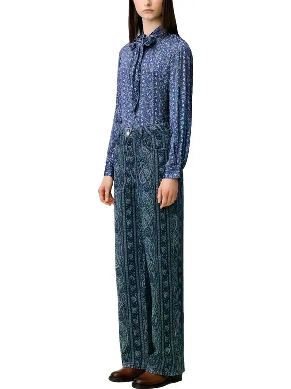 Claudie Pierlot Paisley Print Jeans - Blue