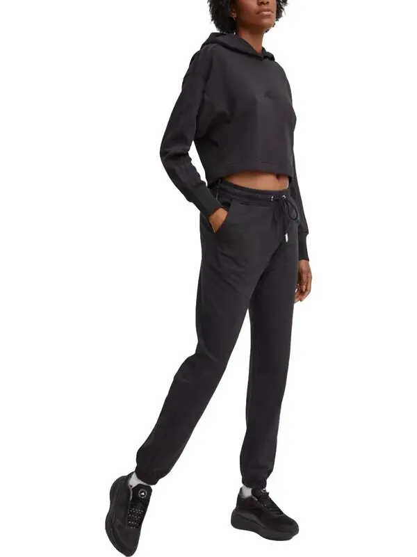 Adidas All S.n.z. Logo-embroidered Cropped Hoodie - Black