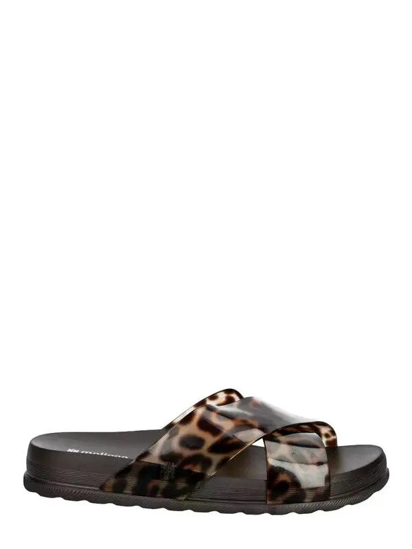 Melissa Leopard-print Crossover Sandals - Brown