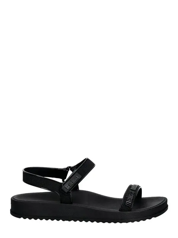 Melissa Logo-print Touch-strap Sandals - Black