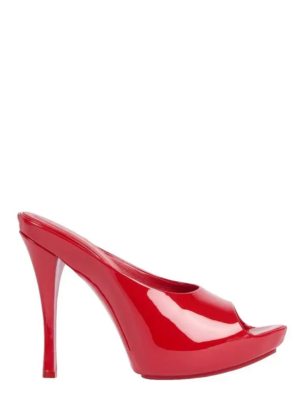 Gucci Stiletto Platform Slide Leather - Red