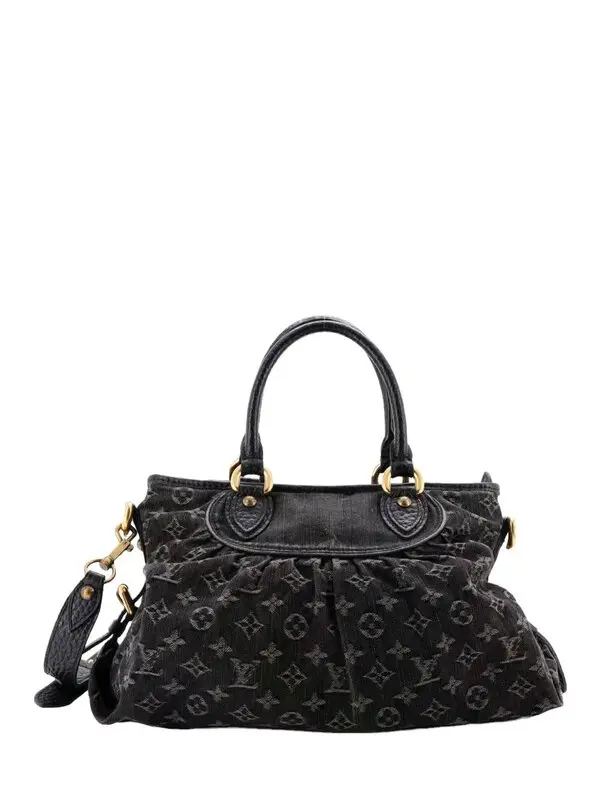LOUIS VUITTON Neo Cabby Monogram Denim Mm Tote Bag - Black