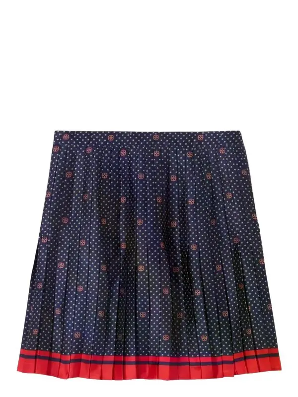 Claudie Pierlot Pleated Scarf Print Mini Skirt - Blue