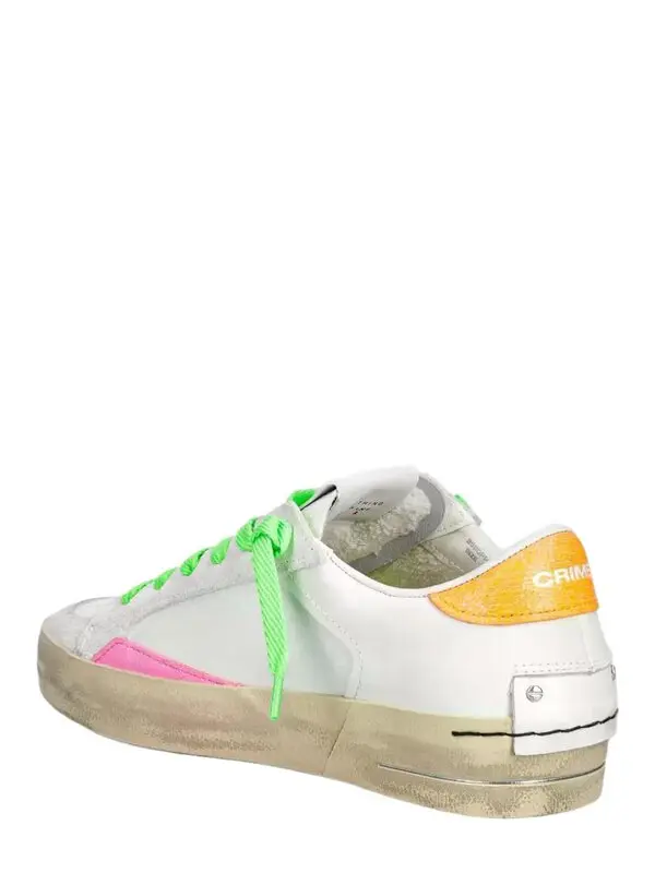 CRIME LONDON Sk8 Deluxe Leather Sneakers - White
