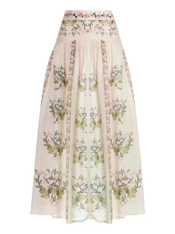 Agua Bendita Curua Anhelo Maxi Skirt - Neutrals