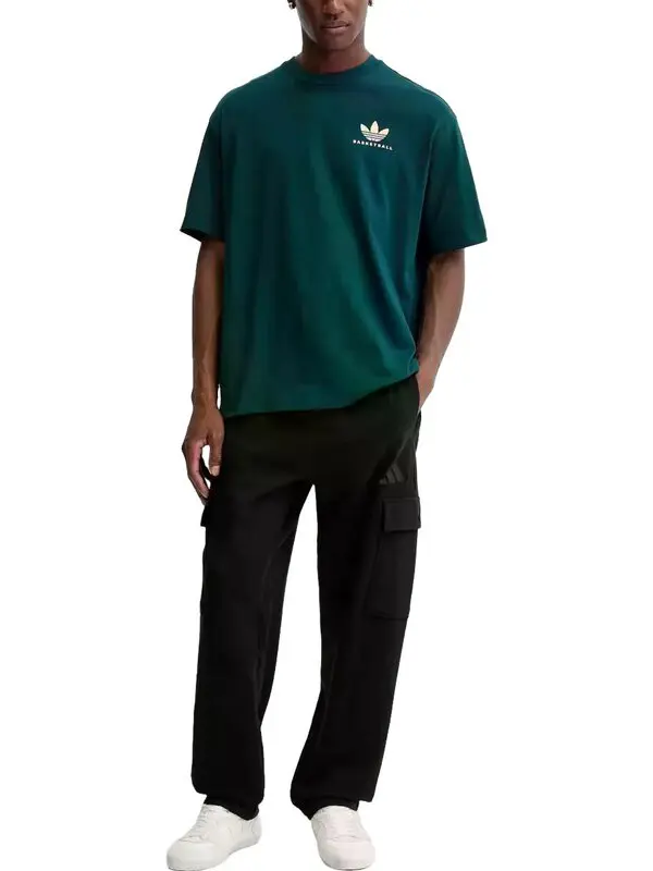 Adidas Logo-embroidered Cargo Pants - Black