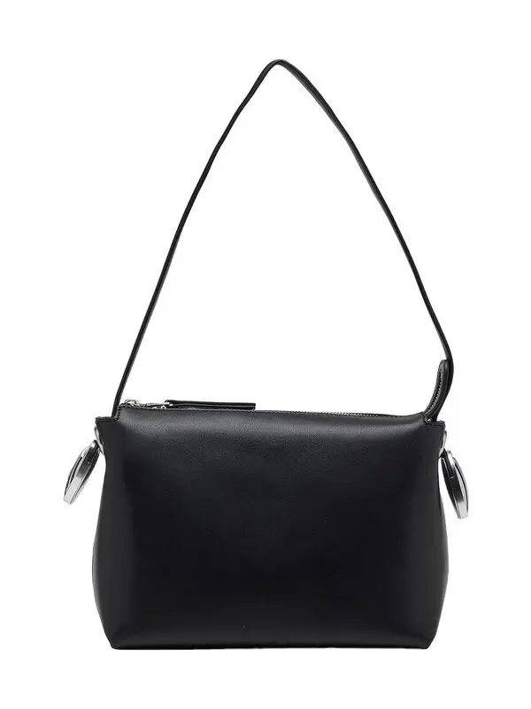DIESEL® D-rop Leather Shoulder Bag - Black