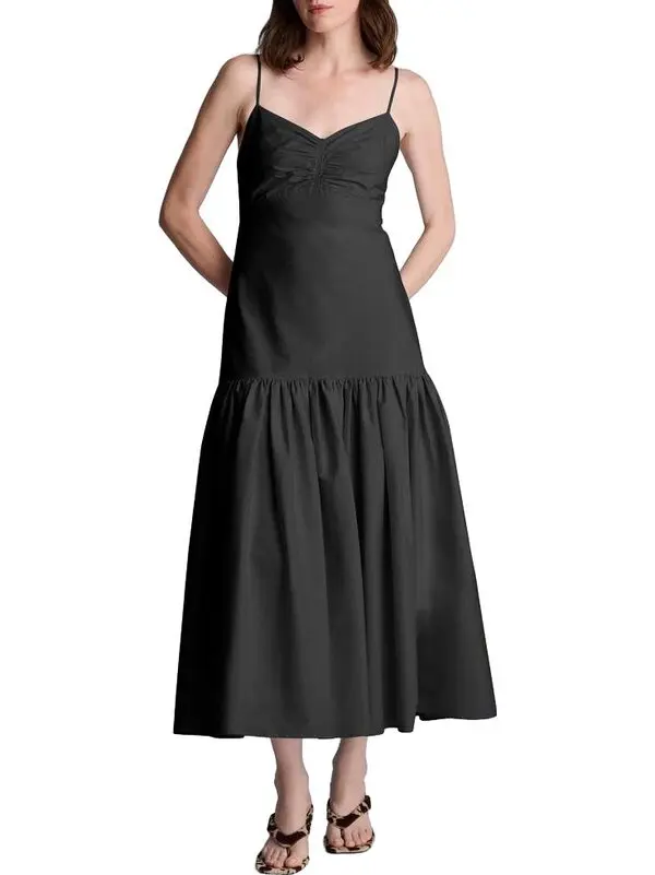 KENNETH COLE Sleeveless Sweetheart Neck Maxi Dress - Black