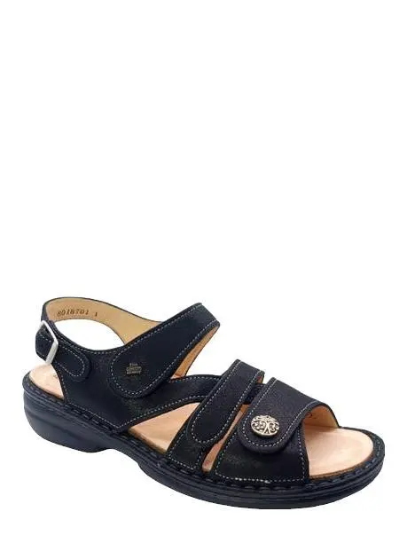 Finn Comfort Gomera Ankle Strap Slide Sandal - Black