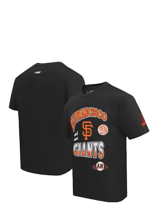 PRO STANDARD San Francisco Giants Turn It Up Dropped Shoulder T-shirt - Black