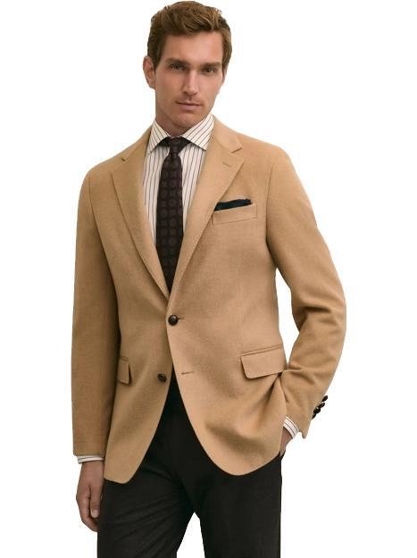Brooks Brothers Classic Fit Hair Twill 1818 Sport Coat - Camel