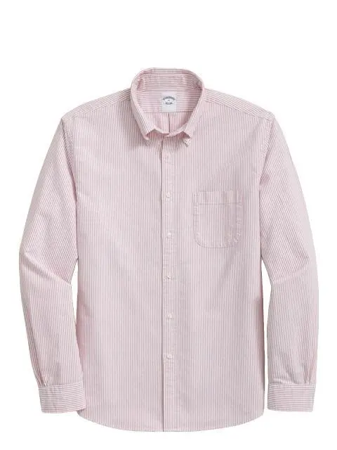 Brooks Brothers Friday Oxford Shirt, Candy Striped - Red