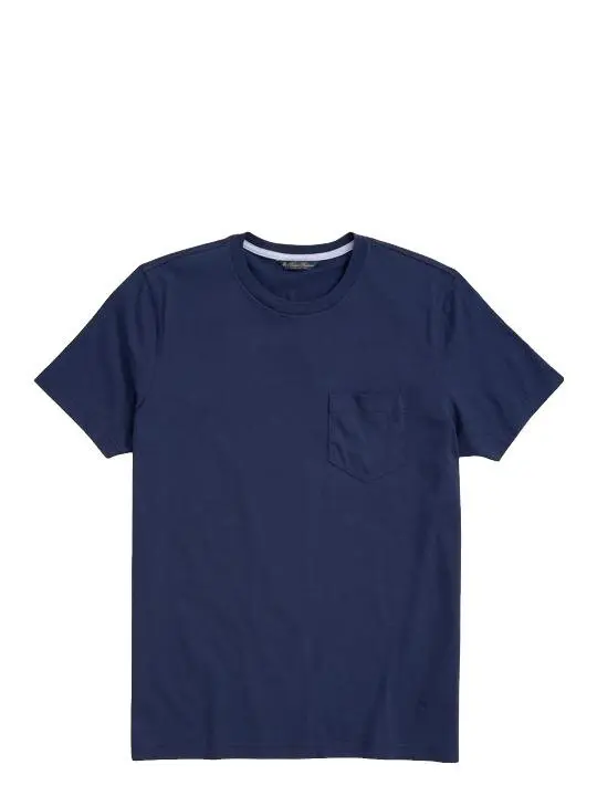 Brooks Brothers Supima Cotton Pocket Crewneck T-shirt - Navy