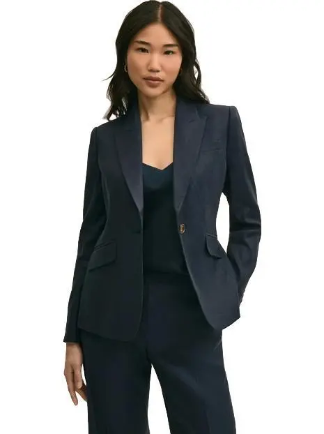 Brooks Brothers Linen Blend Jacket - Navy