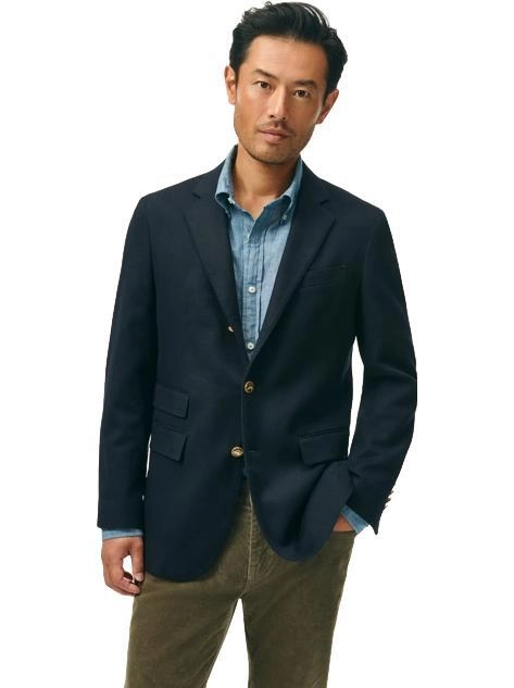 Brooks Brothers Slim Fit Cashmere Fit 1818 Blazer - Navy