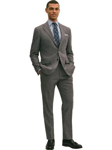 Brooks Brothers Explorer Collection Slim-fit Wool Overcheck Suit Pants - Grey