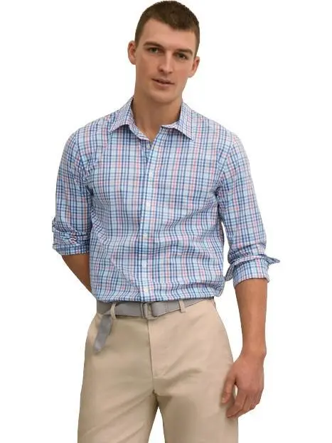 Brooks Brothers Performance Series Stretch Spread Collar, Gingham Sport Shirt - Multicolor