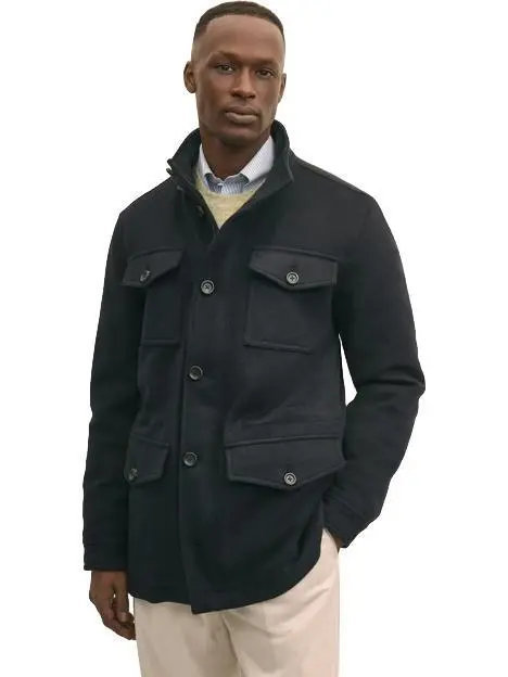 Brooks Brothers Loro Piana Wool Field Jacket - Navy