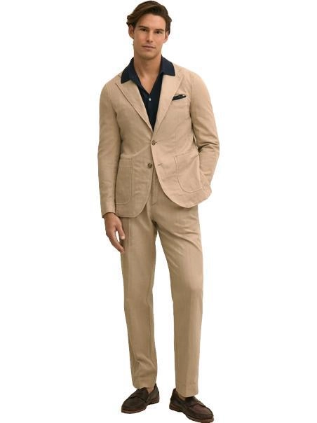 Brooks Brothers Garment-dyed Cotton-linen Suit Pants - Khaki