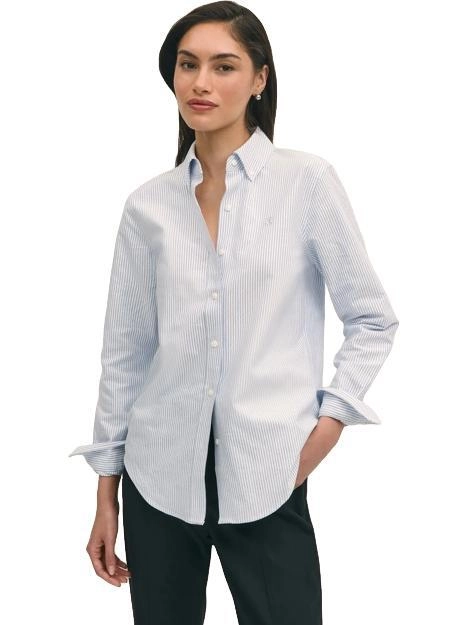 Brooks Brothers Classic-fit Cotton Oxford Stripe Shirt - Blue
