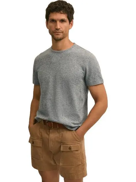 Brooks Brothers Cotton-linen Pique T-shirt - Light Grey