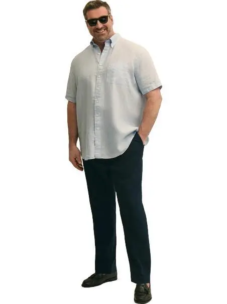 Brooks Brothers Big & Tall Cotton Seersucker Pants - Navy