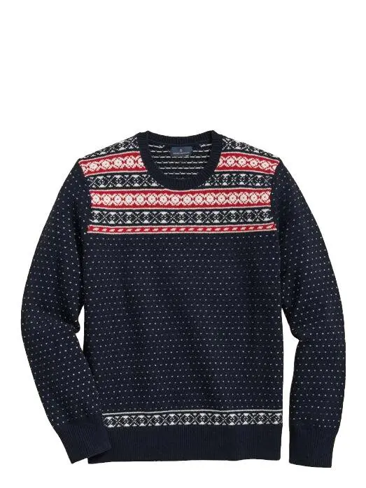 Brooks Brothers Merino-wool Blend Fair Isle Sweater - Navy