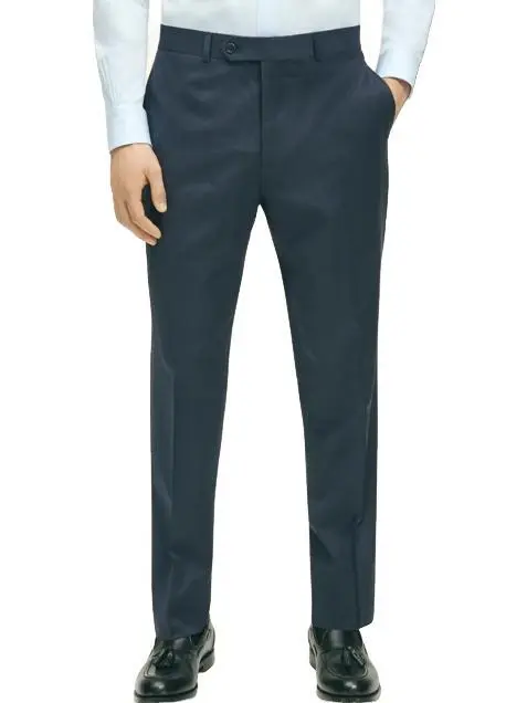 Brooks Brothers Classic Fit Wool 1818 Dress Pants - Blue