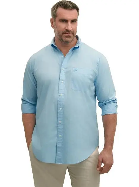 Brooks Brothers Big & Tall Friday Shirt, Poplin - Light Blue