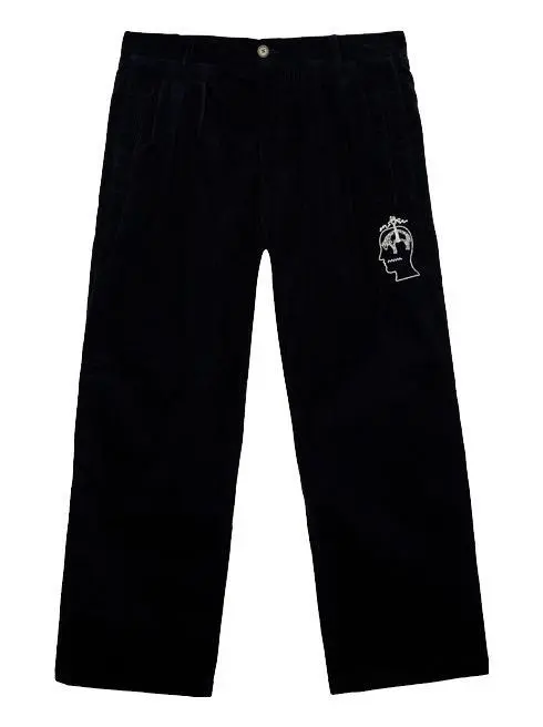 Brooks Brothers California X Brain Dead Cotton Corduroy Embroidered Emblem Trousers - Navy