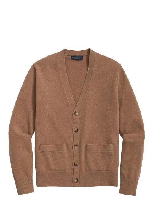 Brooks Brothers 3-ply Cashmere Cardigan Sweater - Brown