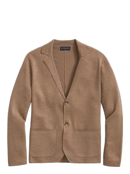 Brooks Brothers Ultimate Merino Wool Sweater Blazer - Camel