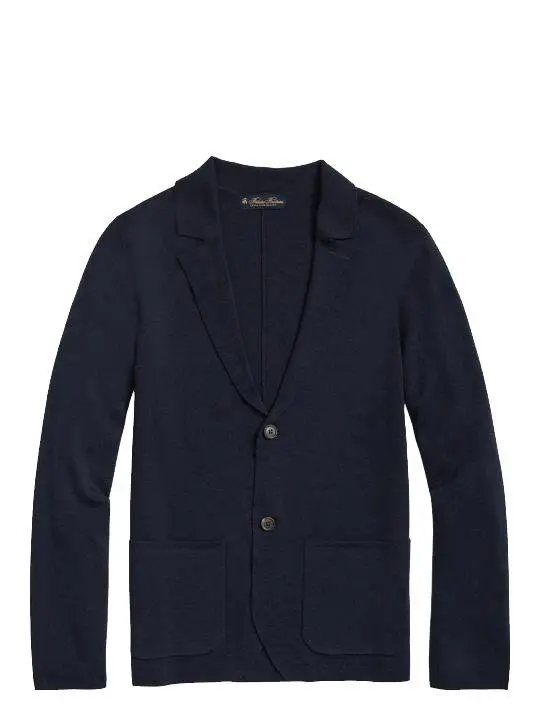 Brooks Brothers Ultimate Merino Wool Sweater Blazer - Navy