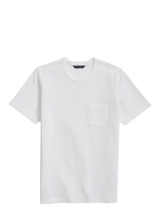 Brooks Brothers Pique T-shirt In Gart-washed Supima Cotton - White