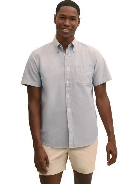 Brooks Brothers Friday Short-sleeve Oxford Shirt - Blue
