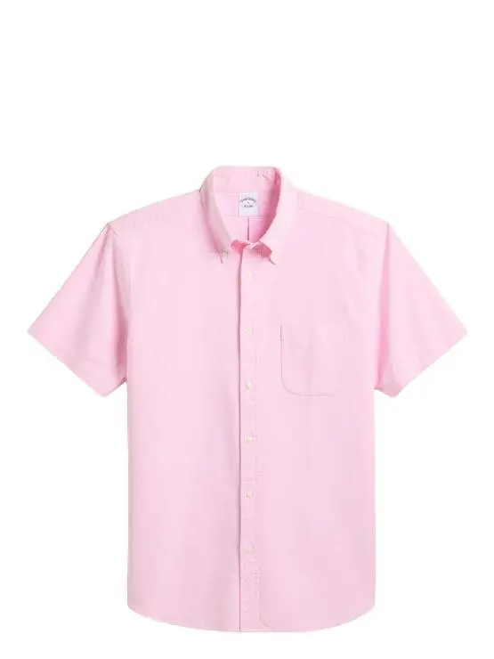 Brooks Brothers Friday Short-sleeve Oxford Shirt - Pink