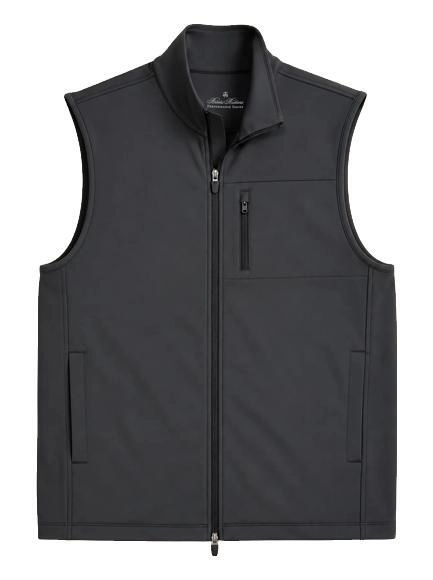 Brooks Brothers Performance Series Big & Tall Full-zip Vest Shirt - Black