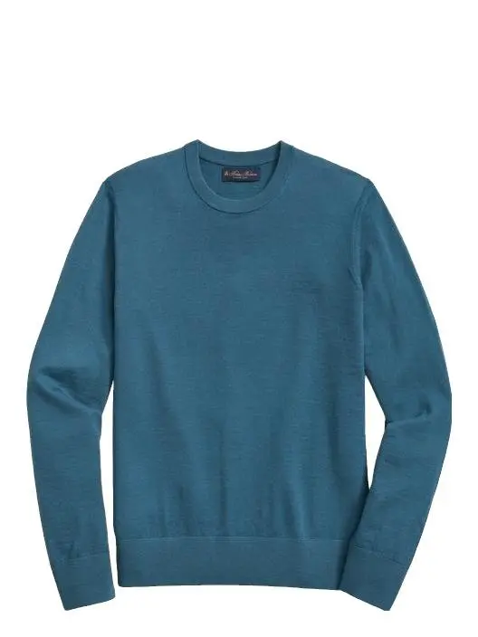 Brooks Brothers Ultimate Merino Wool Crewneck Sweater - Teal