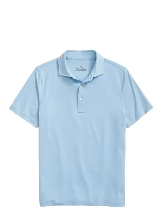 Brooks Brothers Performance Series Spread Collar Polo Shirt - Light Blue