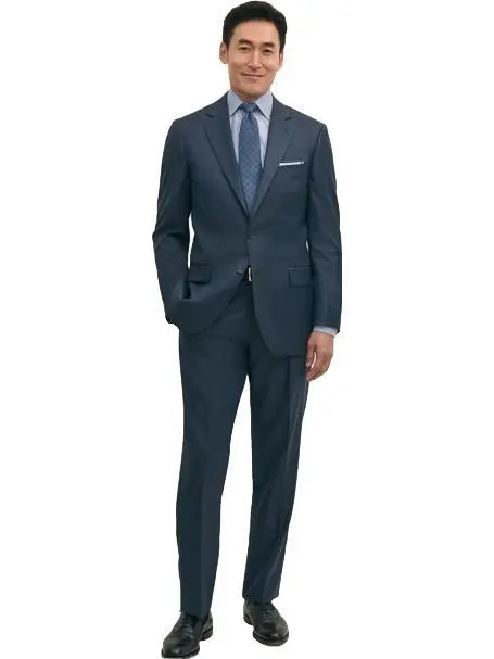 Brooks Brothers Traditional Fit Wool Tic 1818 Suit - Navy