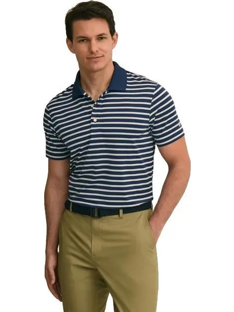Brooks Brothers Performance Series Micro-stripe Polo Shirt - Navy
