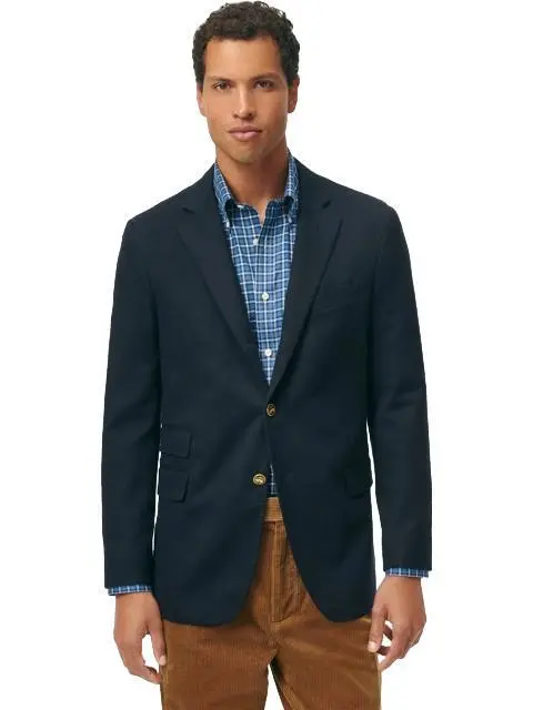 Brooks Brothers Classic Fit Cashmere Fit 1818 Blazer - Navy