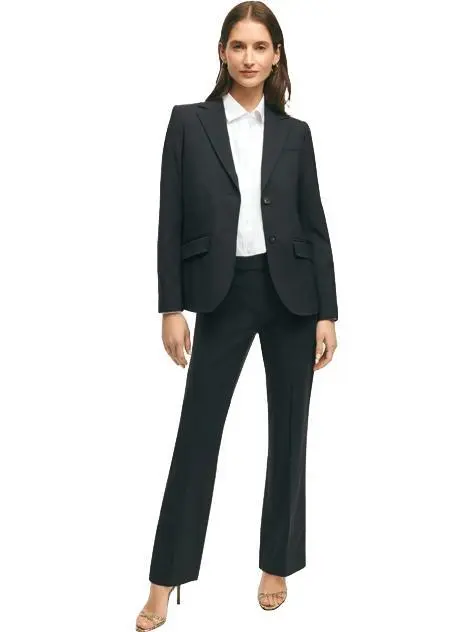 Brooks Brothers Stretch Wool Blazer - Black